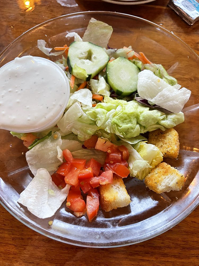 A garden salad that doesn't feel like punishment&mdash;fresh, crisp, and the perfect counterbalance to all that glorious fried goodness.