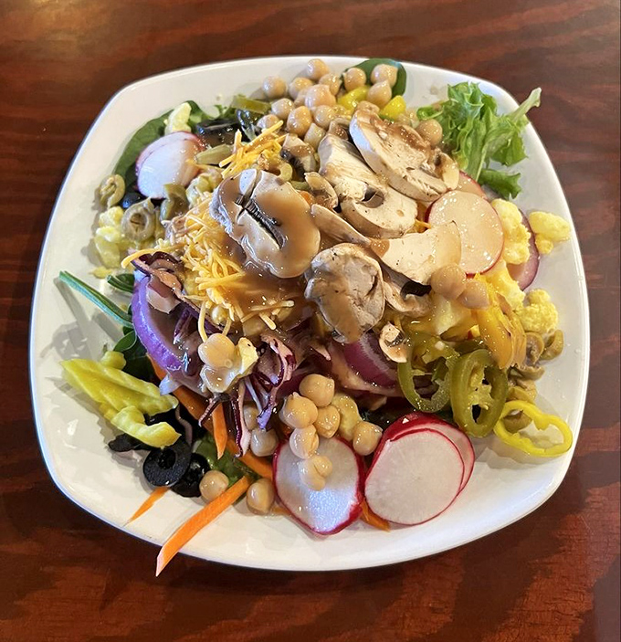 Not just a salad&mdash;a strategic pre-steak nutritional alibi loaded with enough toppings to qualify as its own meal.