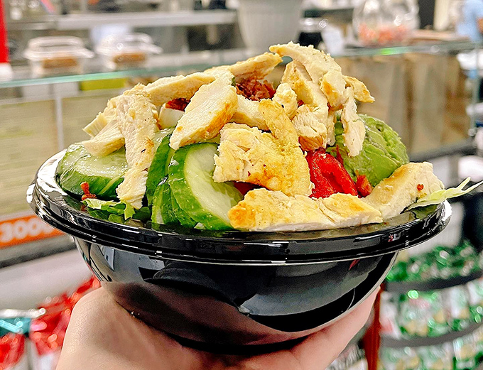 A salad that doesn't apologize for being healthy—crisp, colorful, and topped with perfectly grilled chicken.