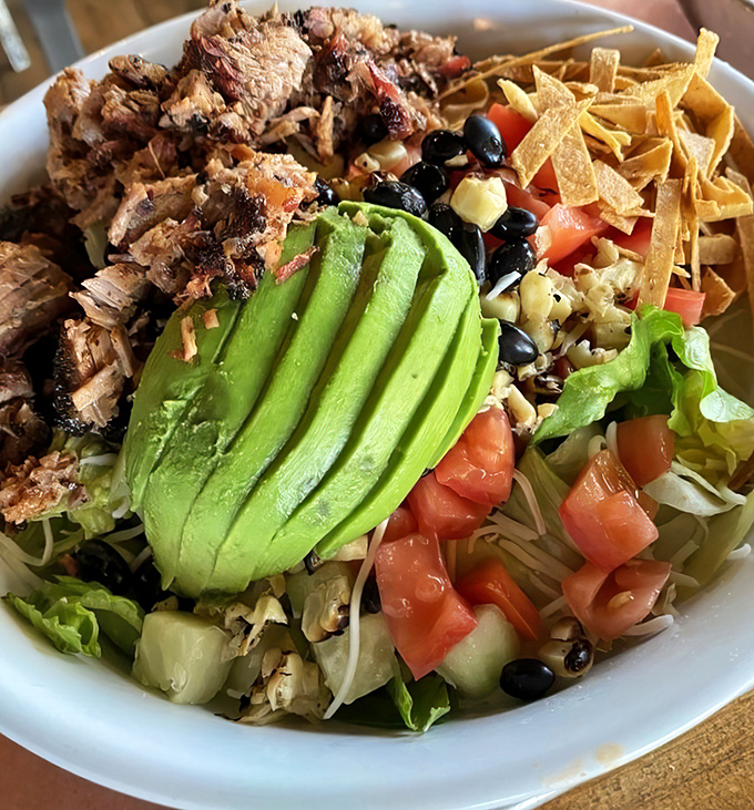 Even salads get the smoky treatment here, with perfectly charred meat proving vegetables can have fun too.