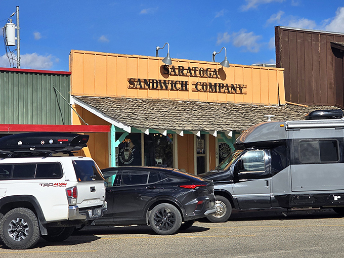The Saratoga Sandwich Company promises what every traveler needs after a morning on the North Platte River &ndash; sustenance with a side of local flavor.