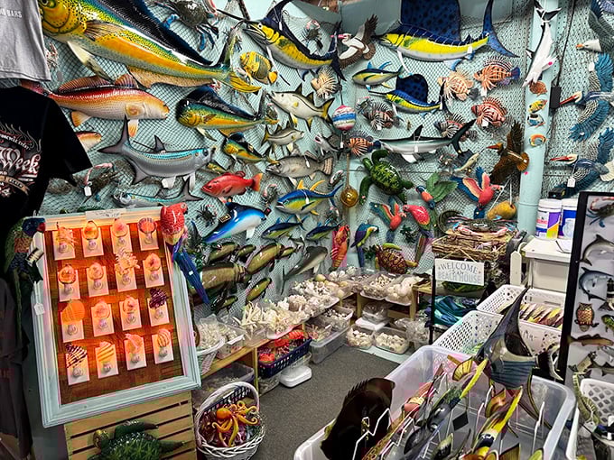 The ultimate Florida souvenir wall&mdash;where technicolor fish never need feeding and will never, ever smell like the real thing.