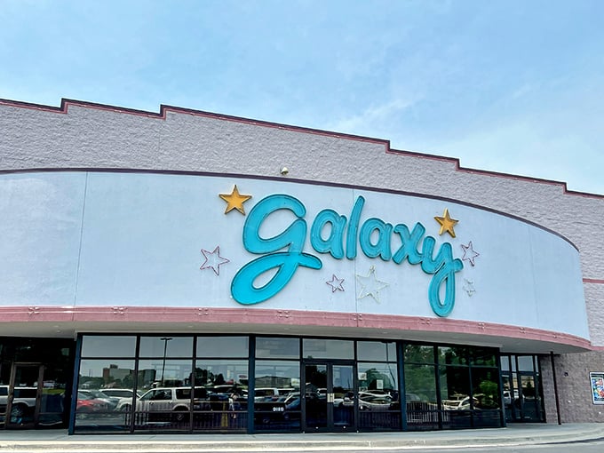The Galaxy theater's retro signage promises entertainment without the astronomical prices you'd find in bigger cities&mdash;a perfect metaphor for Sedalia itself.