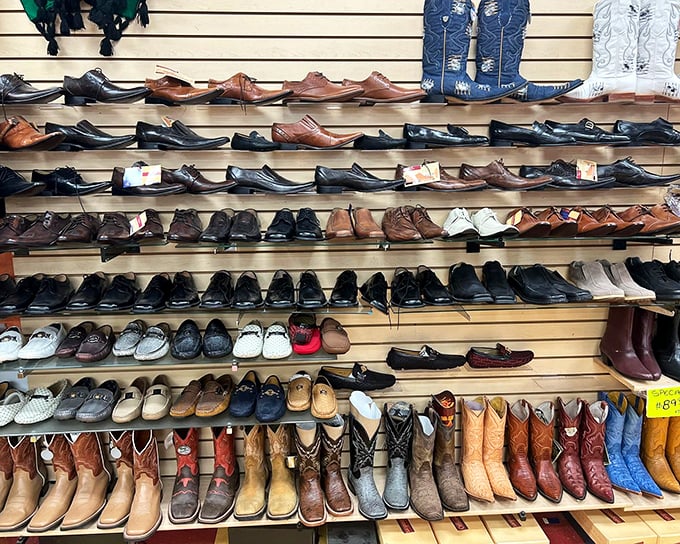 Wall-to-wall footwear fantasies that would make Imelda Marcos weep with joy. From boardroom to barn, there's a sole mate for everyone here.