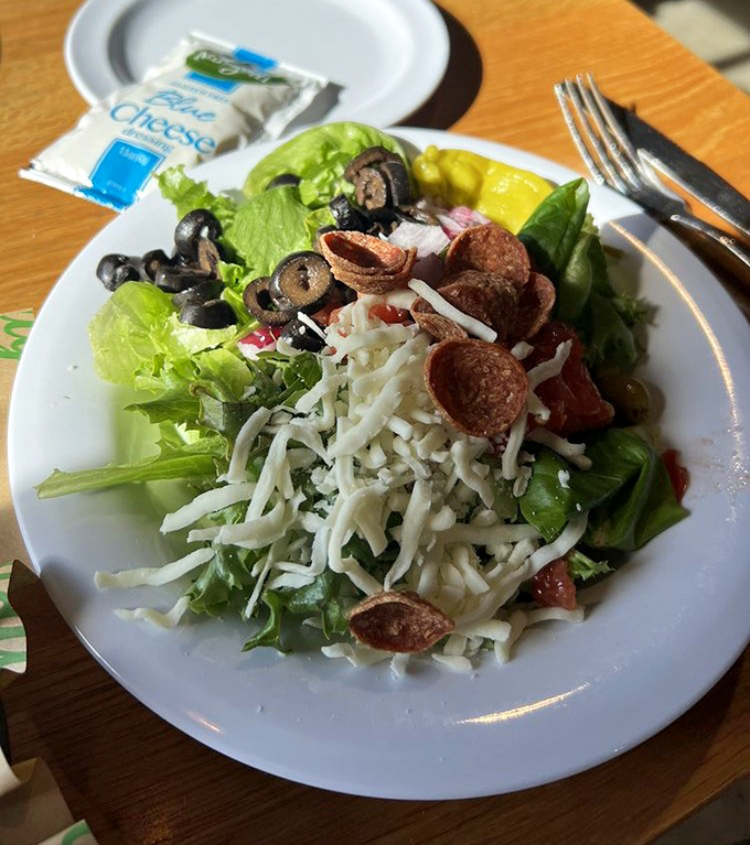 Even the side salad gets the respect it deserves. Those crisp greens aren't just an obligation&mdash;they're a supporting actor worthy of their own little spotlight.