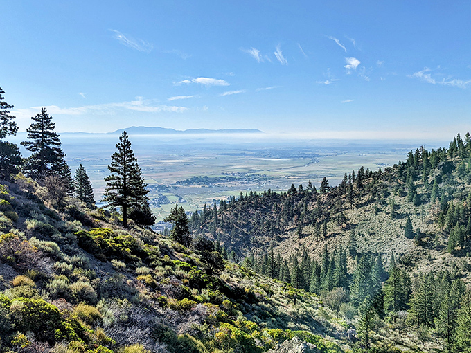 Nature's cathedral&mdash;Sierra Canyon's vista stretches for miles, reminding you how tiny we are in Nevada's grand landscape.