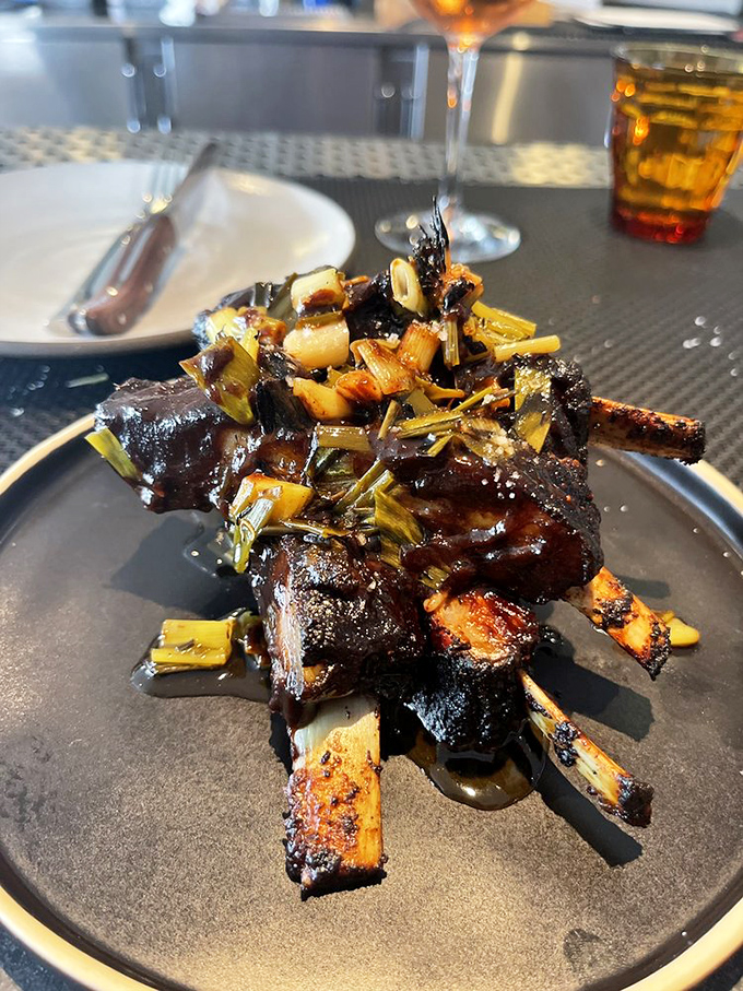 Smoked lamb ribs with charred leeks&mdash;the dish that makes you wonder why we've collectively spent so much time on pork and beef.