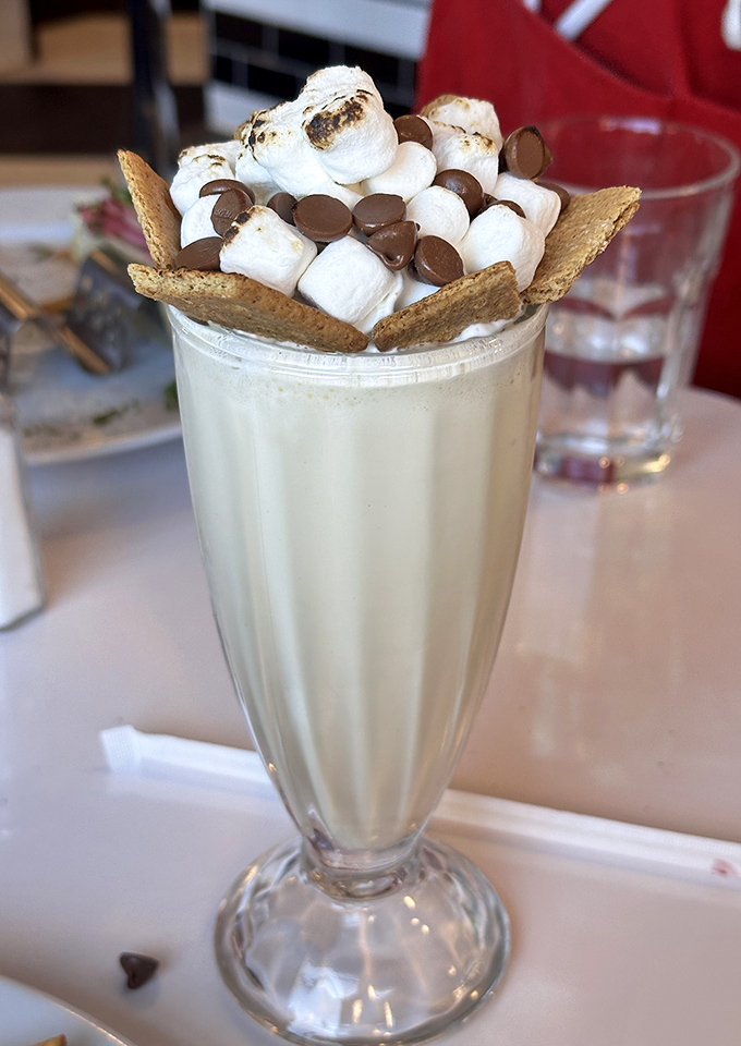 Not just a milkshake&mdash;it's a campfire in a glass. Those toasted marshmallows aren't just toppings; they're childhood memories in edible form.