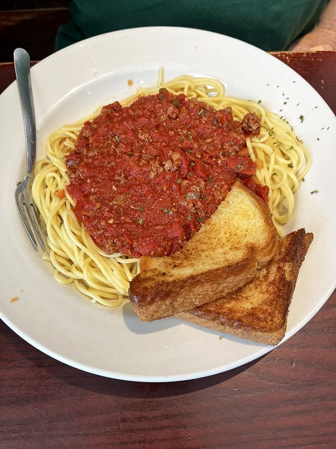 Even the pasta gets the coastal treatment&mdash;hearty spaghetti with a robust sauce that could convert any seafood purist.