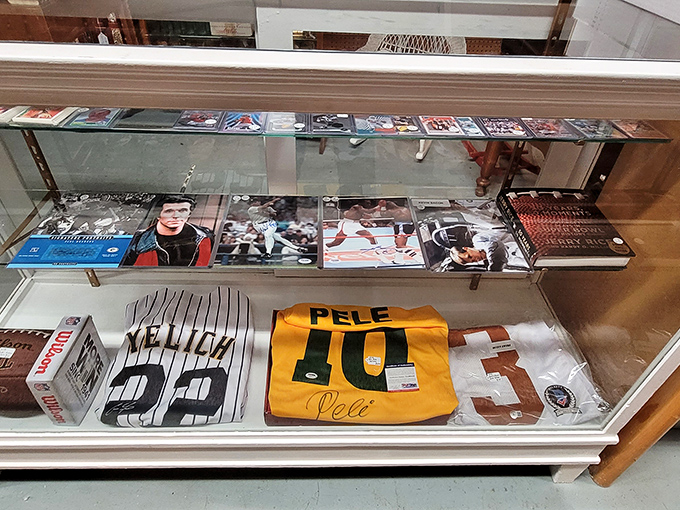 Sports memorabilia that transforms grown adults into wide-eyed kids again &ndash; nostalgia with autographs attached.