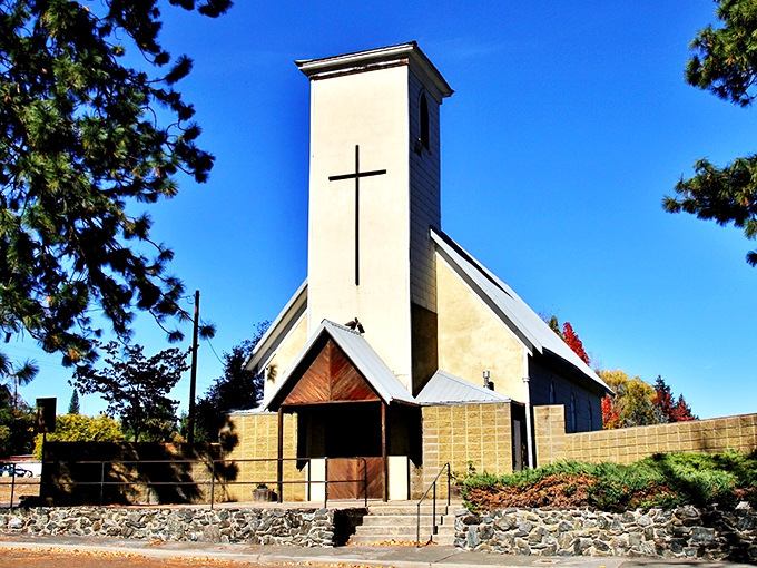 St. Mary Mission reaches skyward, a spiritual landmark where Sunday best still means something more than athleisure wear.