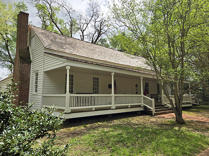 The Sterne-Hoya House sits in dappled shade, its wide porch practically begging you to sit a spell with a glass of sweet tea. 