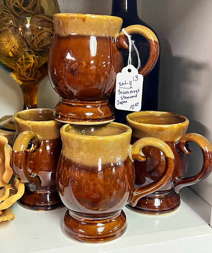 Stoneware mugs with the warm, earthy glow that makes your morning coffee taste like it's been upgraded to first class.