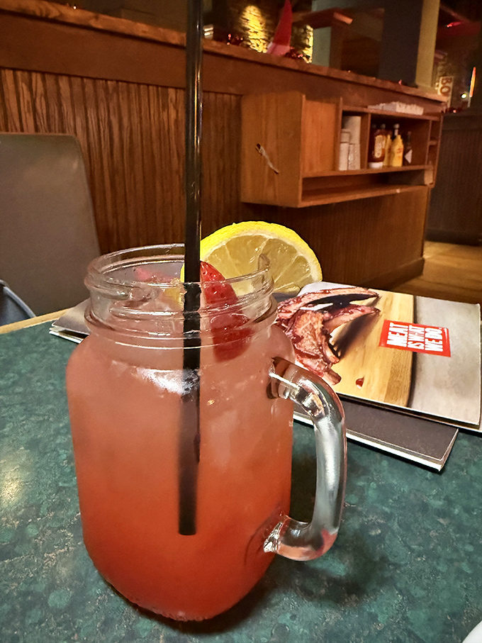 That strawberry lemonade isn't just a drink; it's Florida sunshine in a mason jar, complete with a slice of citrus optimism.