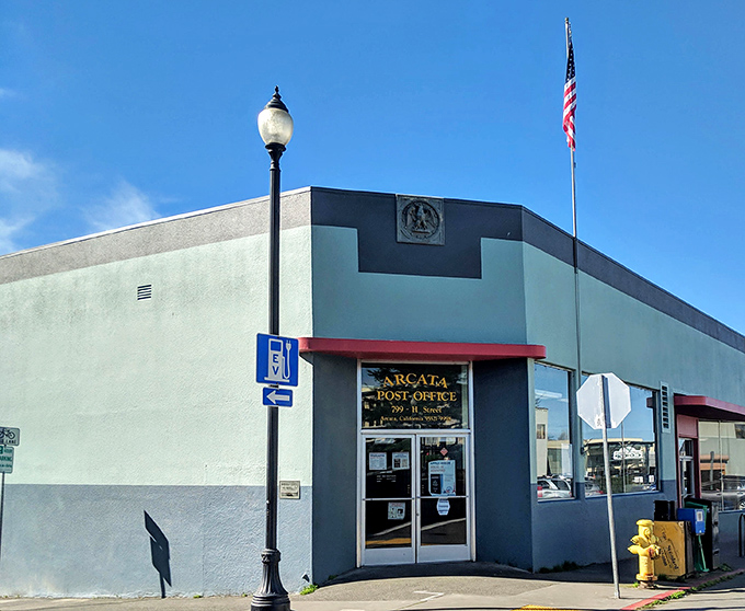 Even Arcata's post office has character &ndash; a no-nonsense building where locals exchange news while mailing packages to far-flung relatives.