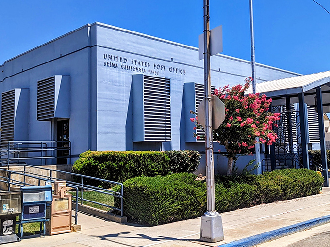 Even Selma's post office has character &ndash; a mid-century blue gem where you can still mail actual postcards instead of just posting photos.