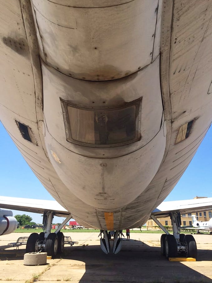 Up close and personal with aviation engineering&mdash;every rivet and panel tells a story of precision craftsmanship that kept pilots safe while defying gravity at hundreds of miles per hour.