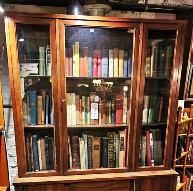 Behind glass doors, literary ghosts wait patiently. These vintage volumes hold stories within stories&mdash;and that distinctive old book smell comes free.
