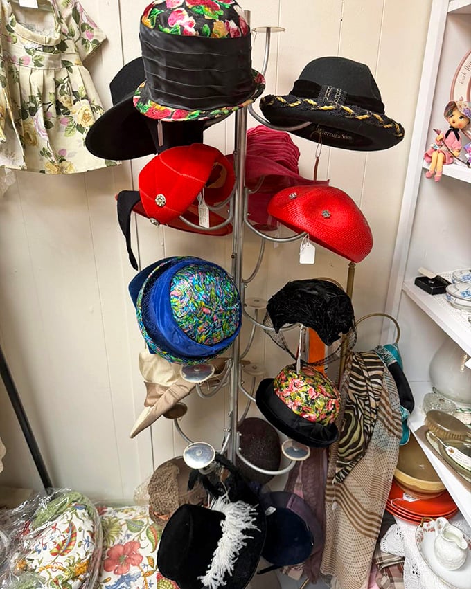Hat-tastic! This vintage millinery collection proves that statement headwear never truly goes out of style—just temporarily between comebacks.