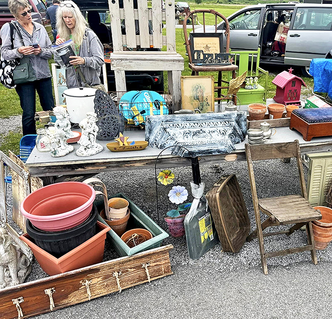 Garden treasures and vintage finds coexist in perfect harmony. That weathered chair has stories to tell&mdash;if only you'd take it home.