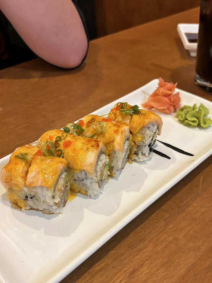 The Volcano Roll lives up to its name with an eruption of flavors. Spicy, creamy, and just dramatic enough for your Instagram feed.