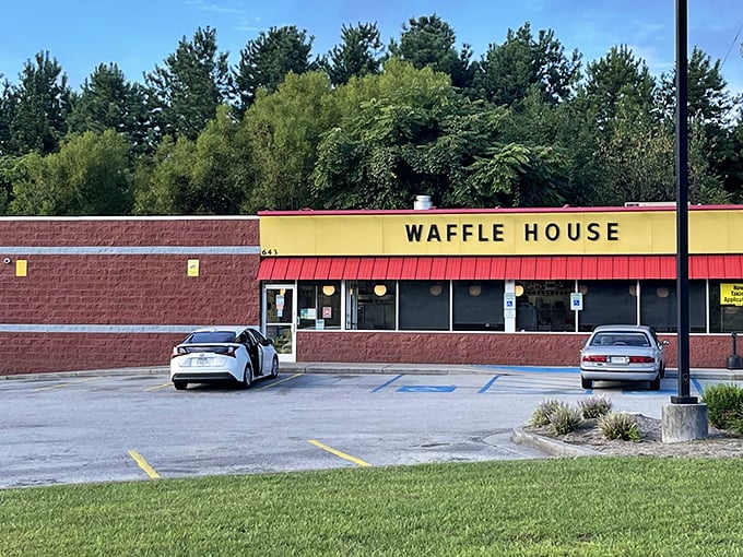 Waffle House stands ready for those 2 AM philosophical discussions that only happen over hash browns.