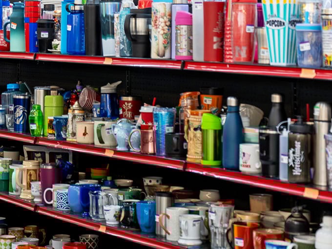 Mug shot! This colorful collection of vessels has served everything from morning coffee to midnight ice cream. Each one with stories to tell.