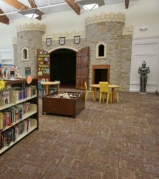 The children's section of West Feliciana Parish Library proves even medieval castle fantasies have a place in this historic town's literary landscape.