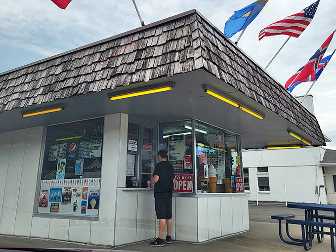 Whippy Dip serves up classic soft-serve under international flags, because ice cream diplomacy is the best kind of diplomacy.