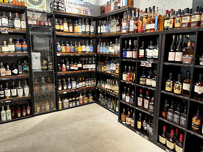The spirits section that would make a prohibition agent weep. New England distilleries showing they can rival Kentucky any day.