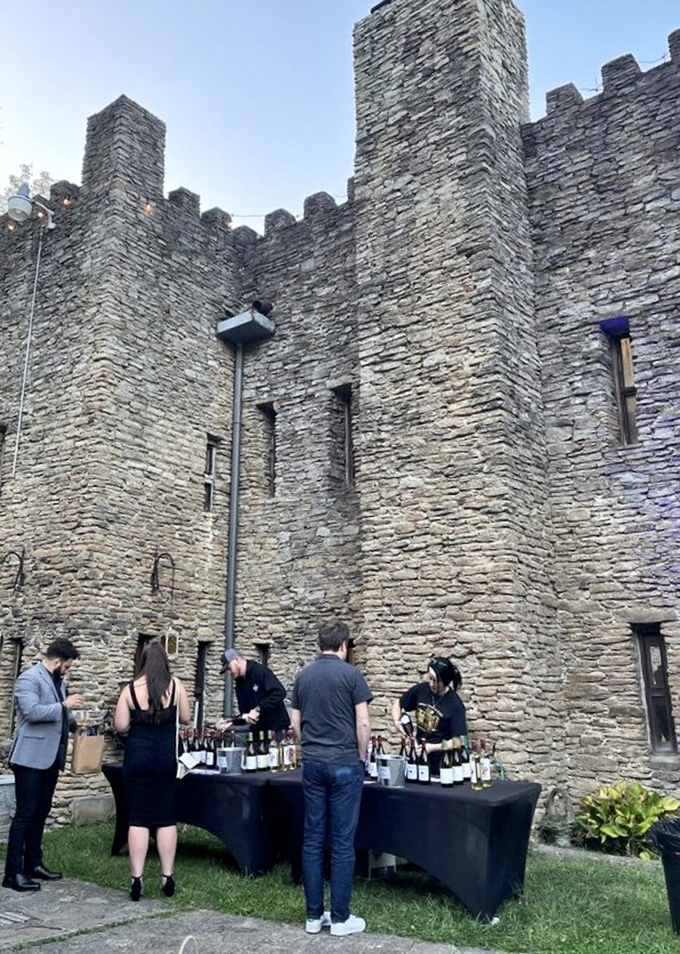 Even medieval walls make an excellent backdrop for wine tasting, proving that castle life wasn't all sieges and jousting tournaments.
