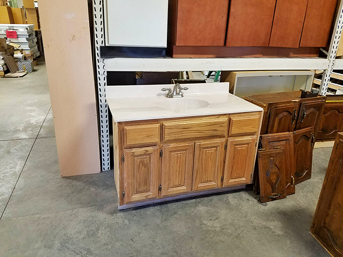 Bathroom vanities that prove renovation doesn't have to drain your bank account. This oak beauty could transform your morning routine for less than a fancy dinner out.