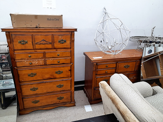 These wooden dressers have stories in every scratch. Imagine the family photos, love letters, and secret chocolate stashes they've discreetly held.