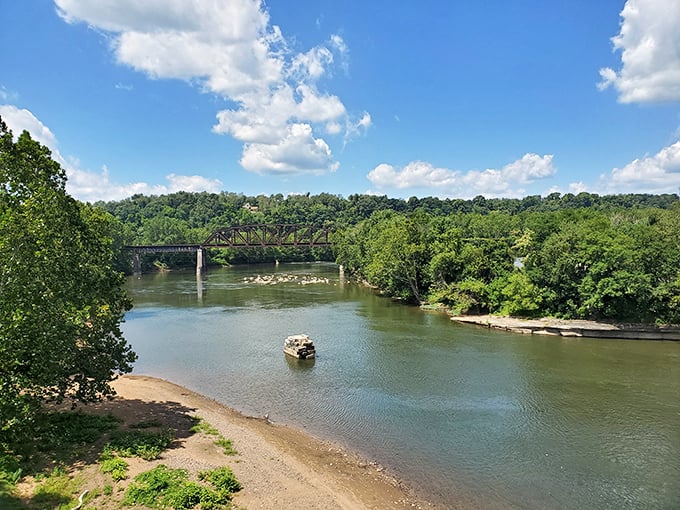 The Youghiogheny River flows gently past Connellsville, providing scenic views, recreation opportunities, and the soothing soundtrack of small-town living.