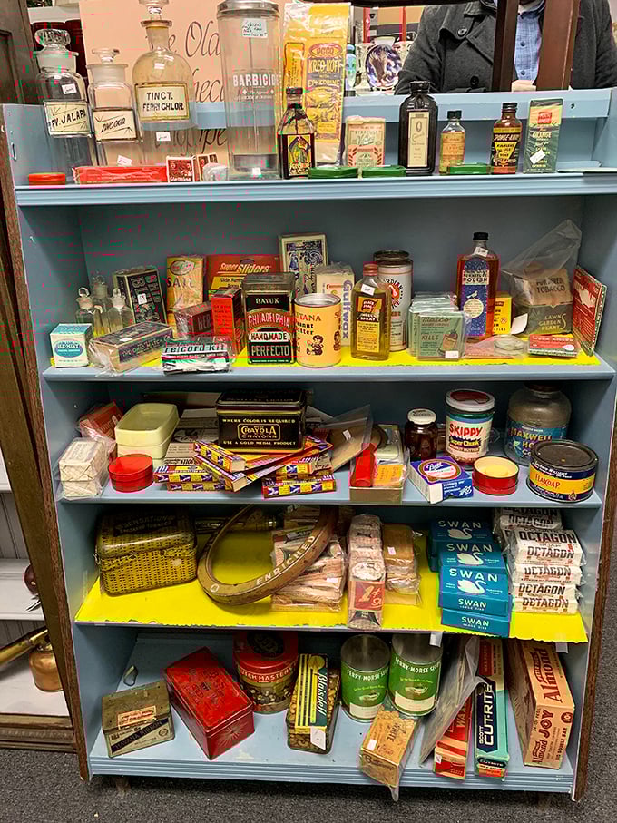 Vintage apothecary items that make modern medicine cabinets look boring by comparison. When pharmaceuticals were works of art in themselves.