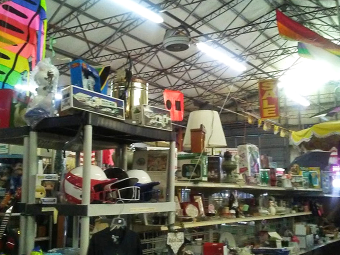 Flags flutter above an organized chaos that would make Marie Kondo weep. Every item here sparks joy for someone&mdash;maybe you!