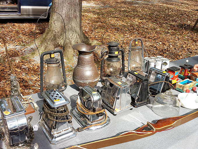 These aren't just old irons and lanterns; they're industrial sculptures that once illuminated homes and pressed Sunday best attire.