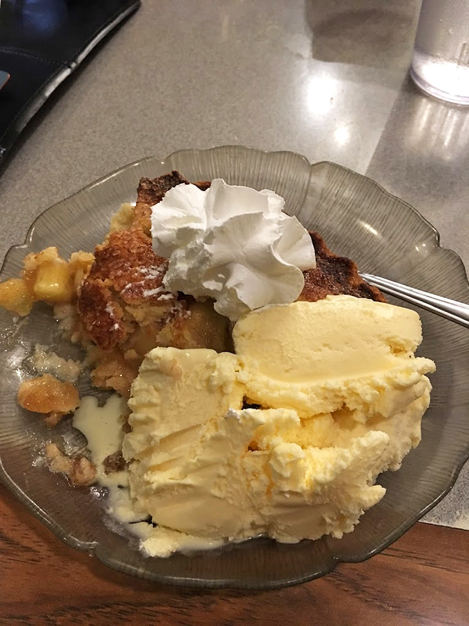 Apple pie &agrave; la mode that doesn't need fancy plating&mdash;just warm fruit, flaky crust, and vanilla ice cream melting into all the right places.