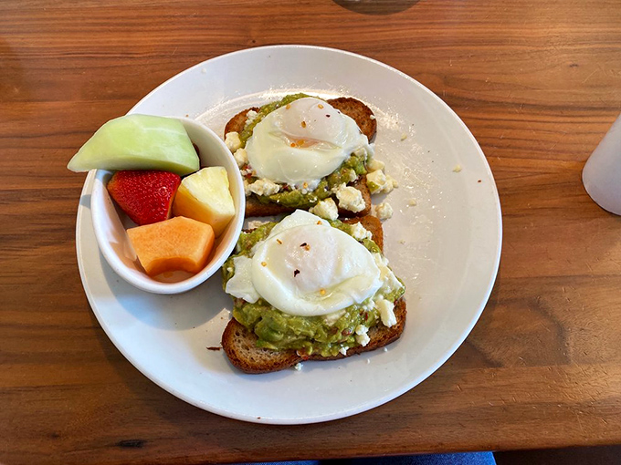 Avocado toast that doesn't require a second mortgage&mdash;with poached eggs so perfect they deserve their own Instagram account.