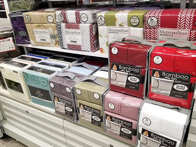 Bamboo sheets and dreams of luxury at outlet prices. The adult equivalent of a candy store—where thread counts replace sugar content..