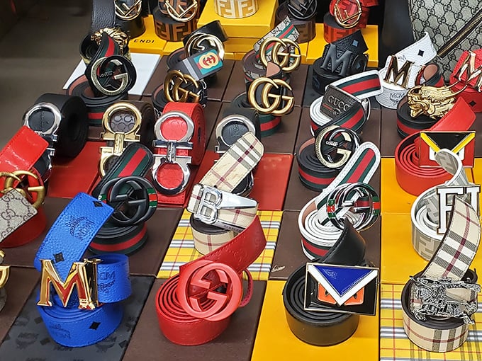 Designer belt paradise or the world's most colorful leather rainbow? Either way, these accessories prove style doesn't have to come with a stomach-churning price tag.