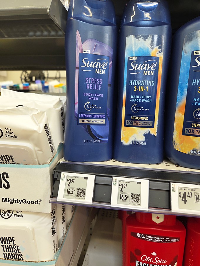 Suave for men at prices that won't have you sweating before you even apply the antiperspirant.