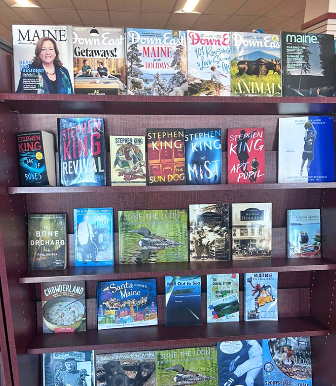 Maine's literary heritage shines through this carefully curated collection of Stephen King novels and local interest publications.