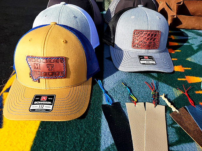 Montana pride stitched onto every hat. These aren't just caps&mdash;they're wearable declarations of love for Big Sky Country, complete with leather patches.