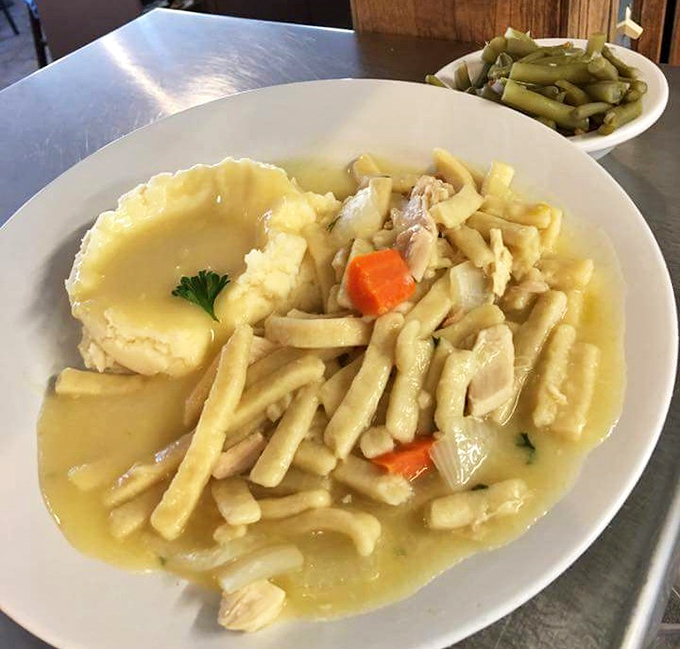 Chicken noodle soup that doesn't just warm your stomach but hugs your soul &ndash; comfort in a bowl with a side of nostalgia.