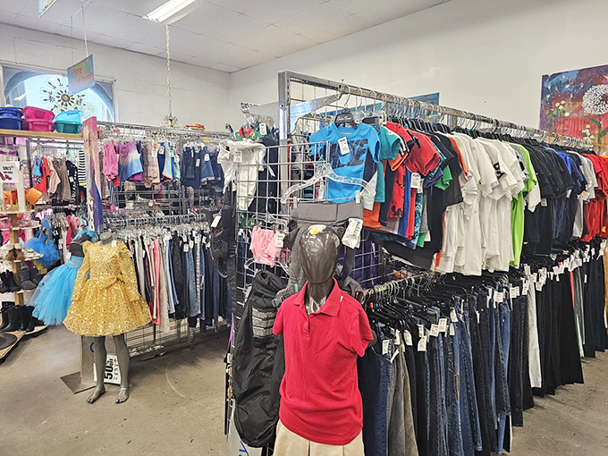 Men's pants for days! The denim section alone could clothe a small nation of fashion-forward bargain hunters.