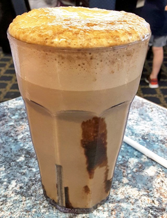 Not just a chocolate egg cream&mdash;a frothy time machine. One sip transports you to soda fountains of yesteryear with creamy, fizzy nostalgia.