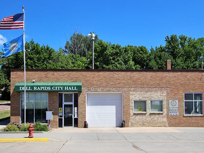 City Hall built with local stone, proving government buildings can actually be charming and approachable after all.