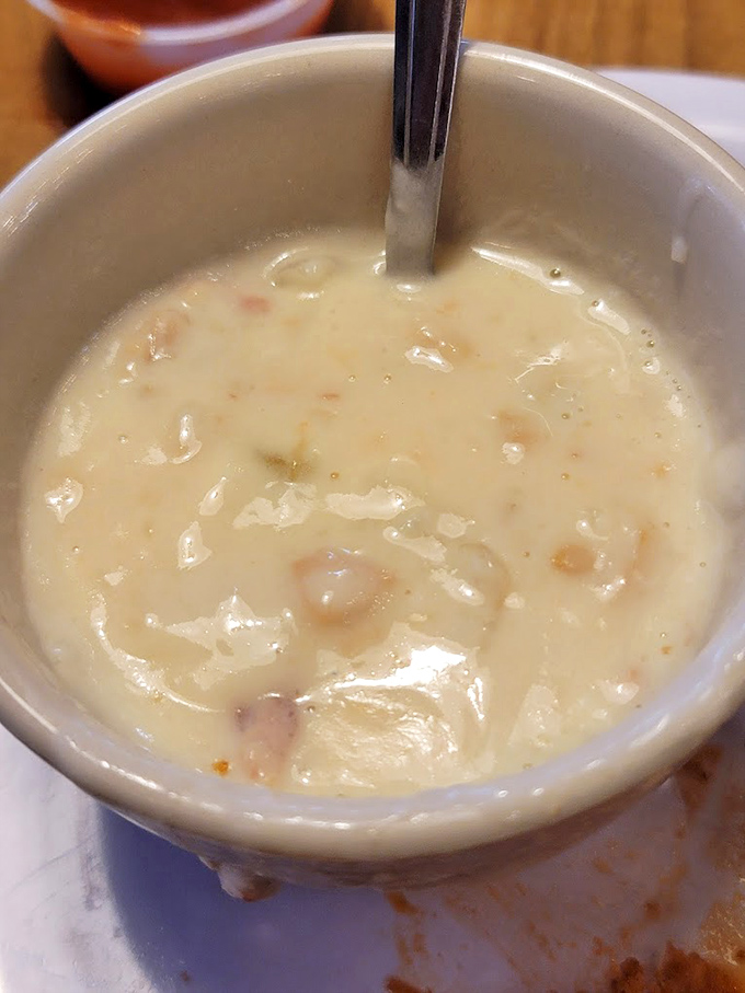 Clam chowder so creamy and comforting, it could make a New Englander nod in reluctant approval.