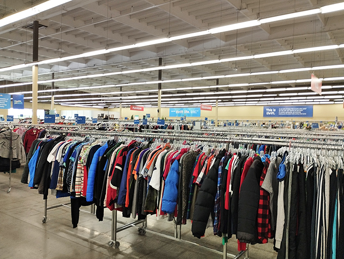 Rack after rack of clothing possibilities, where yesterday's fashion trends patiently wait to become tomorrow's vintage finds.